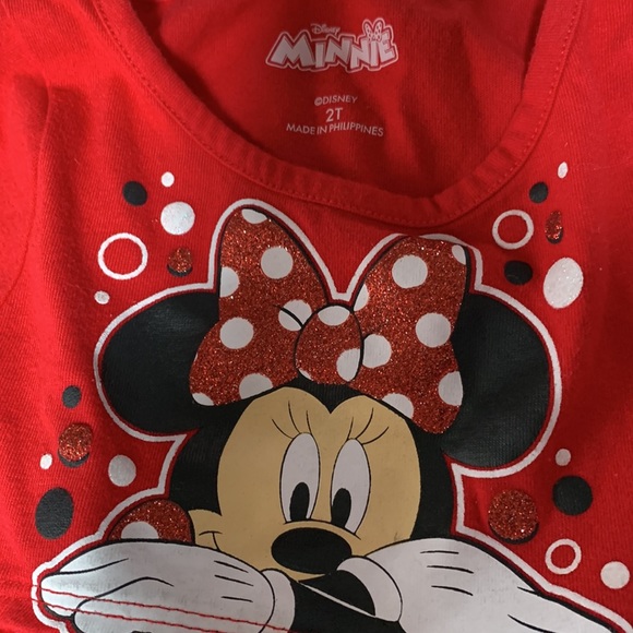 Disney | Matching Sets | Minnie Mouse Red And Black Polka Dot Top And ...